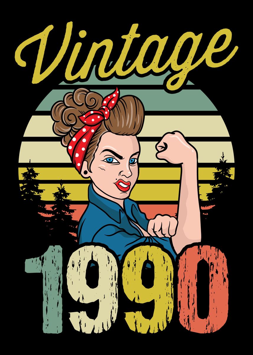 'Vintage since 1990' Poster, picture, metal print, paint by Robert ...