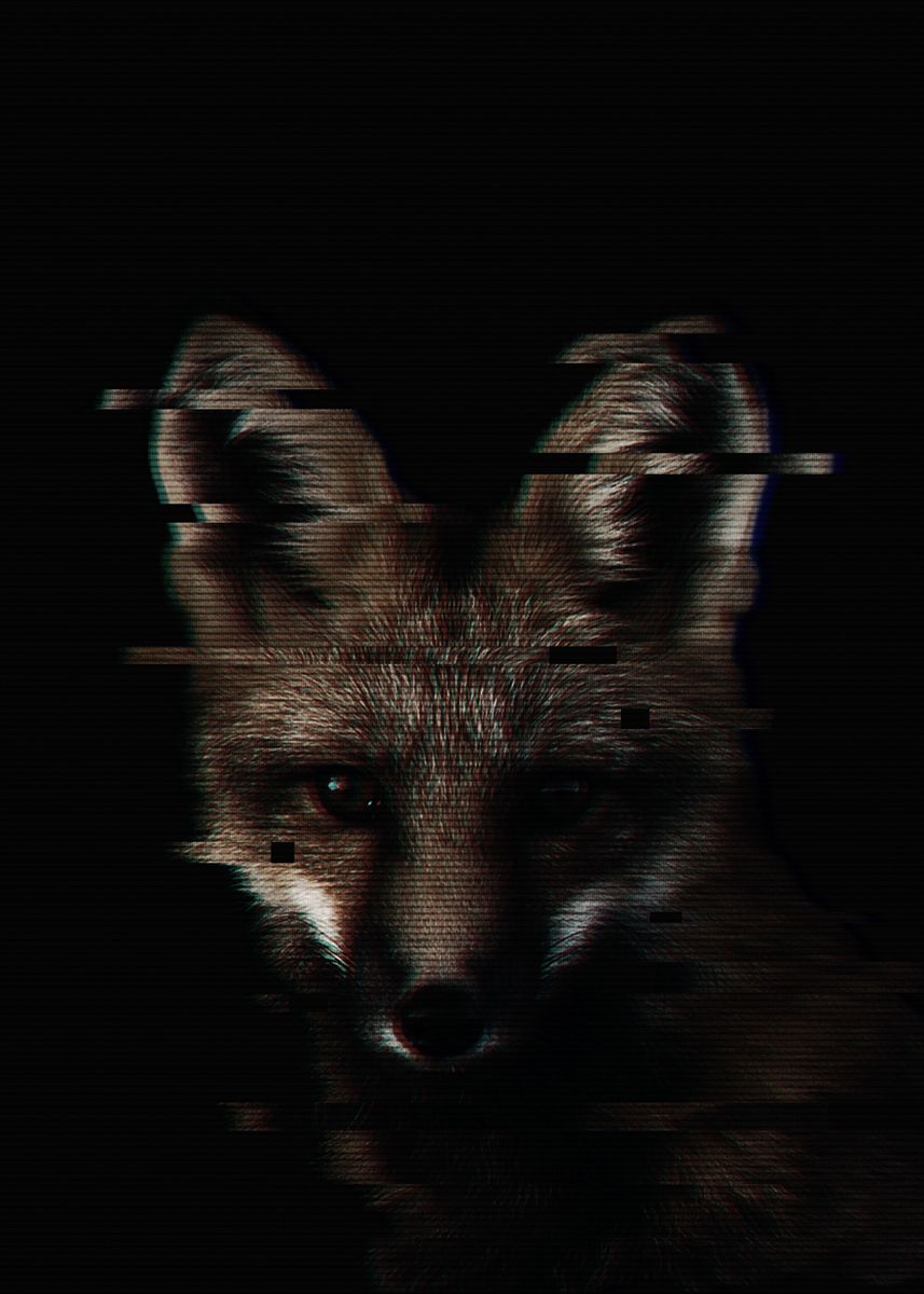 'Glitched Fox' Poster, picture, metal print, paint by Waverley Jane ...