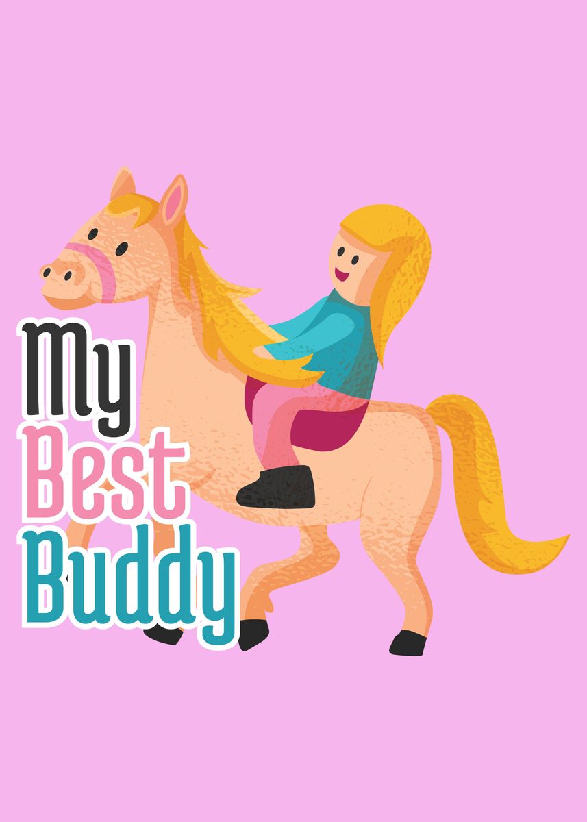 'My Best Buddy' Poster, picture, metal print, paint by ZXNE | Displate