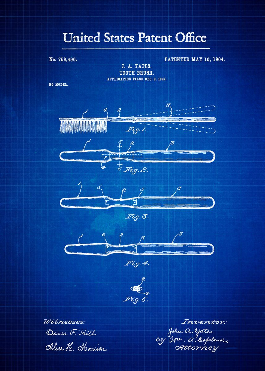 ' Toothbrush' Poster, picture, metal print, paint by BigBaby | Displate