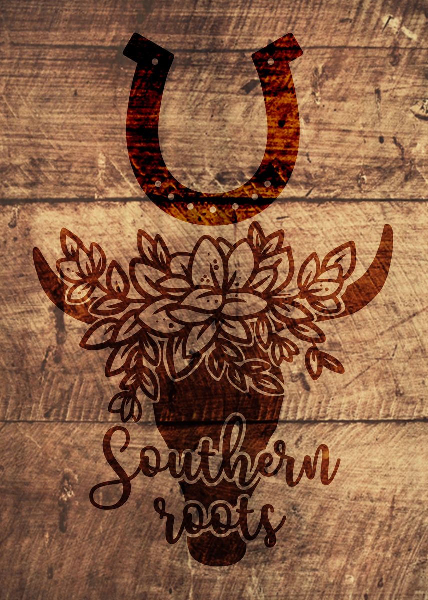 'SOUTHERN ROOTS WOOD' Poster, picture, metal print, paint by Atomic ...