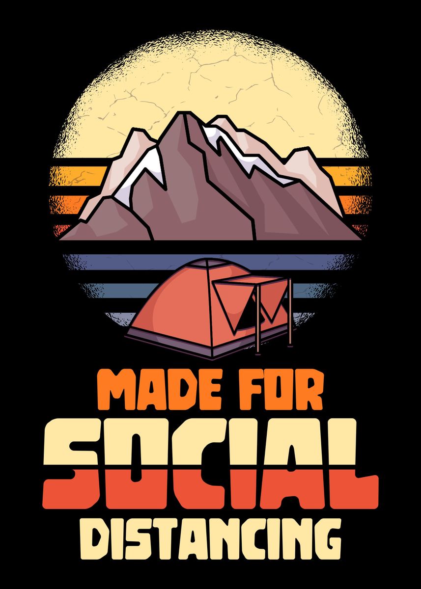 'Made for social distancing' Poster, picture, metal print, paint by ...