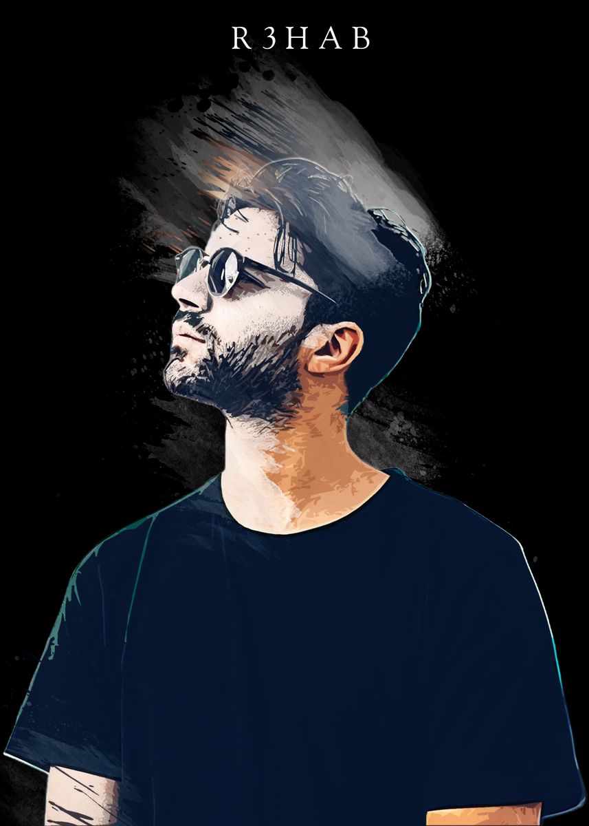 'R3hab' Poster, picture, metal print, paint by MDA STUDIO | Displate
