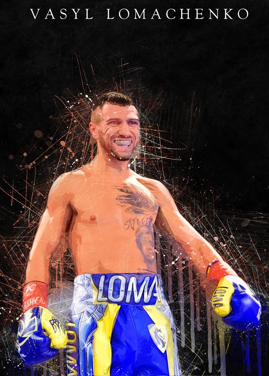 'Vasyl Lomachenko' Poster, picture, metal print, paint by ONONMADE ...