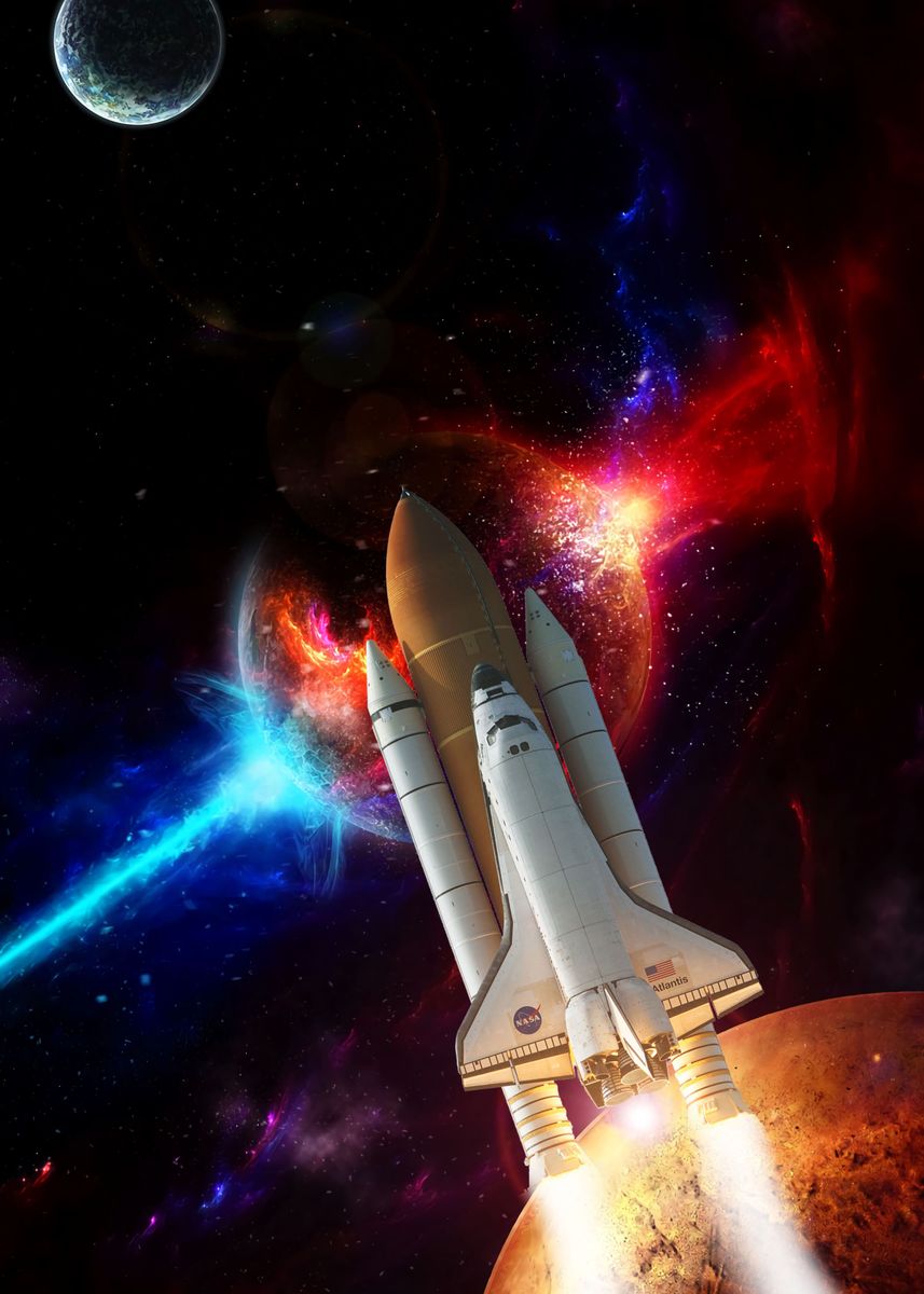 'nASA sPACE aRT' Poster, picture, metal print, paint by positive vibes ...