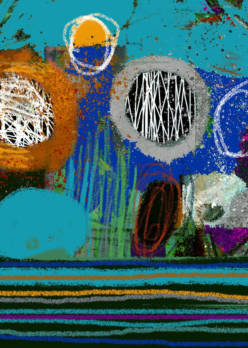 'Turquoise ' Poster by Iiris Kallunki | Displate