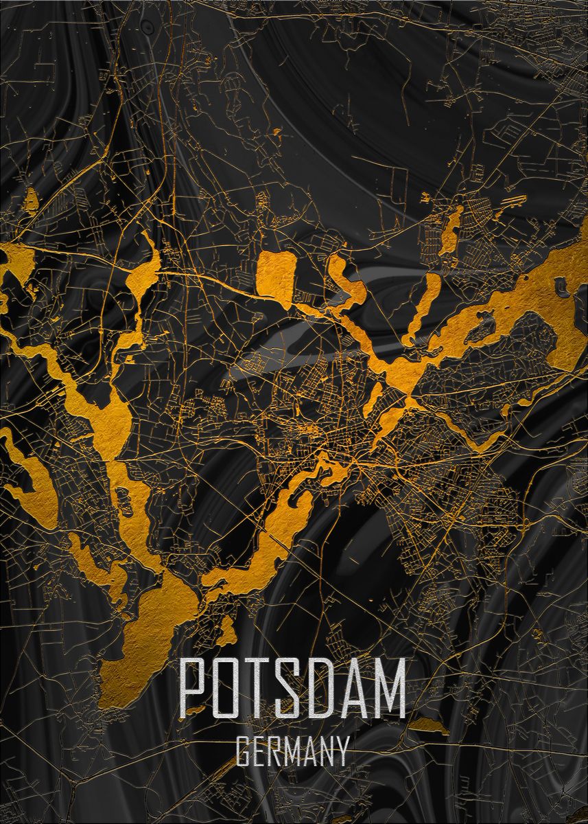 'Potsdam Germany' Poster, picture, metal print, paint by Coconut Sorbet ...