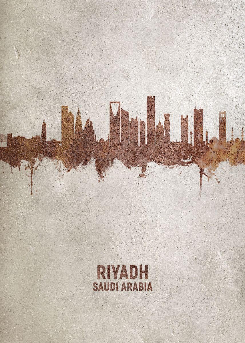'Riyadh Skyline' Poster by Michael Tompsett | Displate