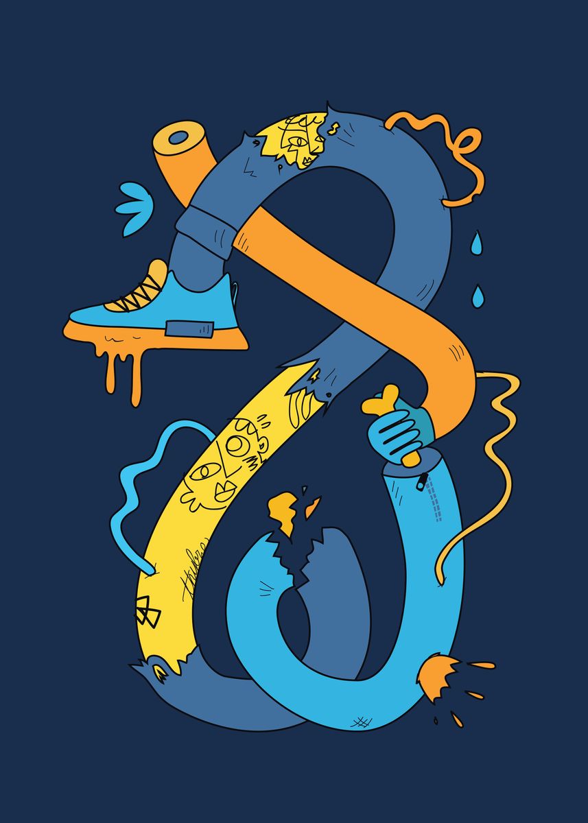 'LEG 2' Poster by THYBZE | Displate