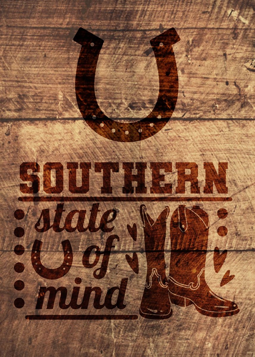 'SOUTHERN STATE WOOD' Poster, picture, metal print, paint by Atomic ...
