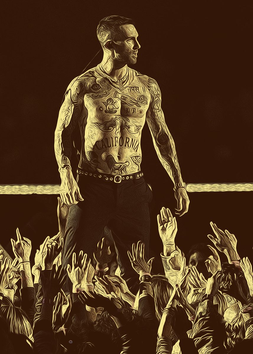 'Adam Levine RetroVintage 4' Poster, picture, metal print, paint by ...