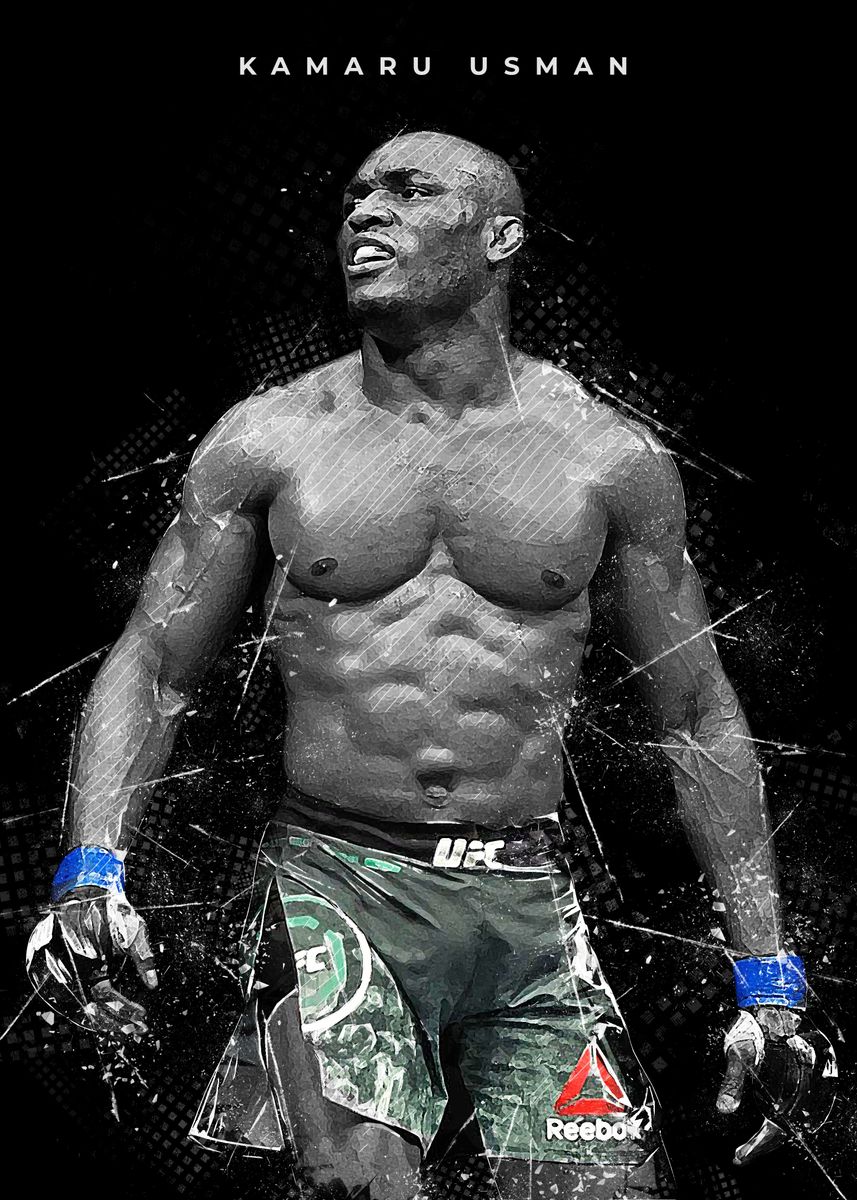 'Kamaru Usman' Poster, picture, metal print, paint by Creative Shop ...