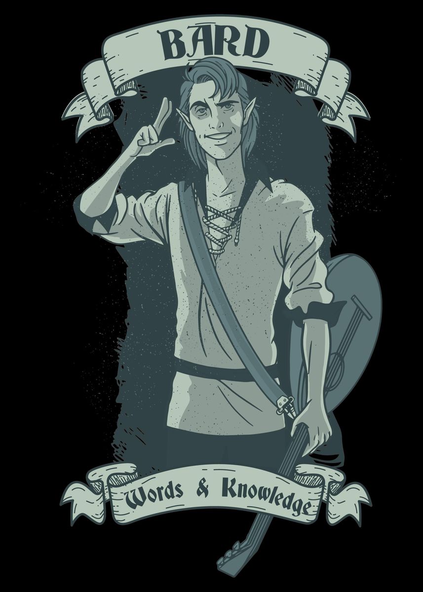 'bard ' Poster, picture, metal print, paint by Pirmin | Displate