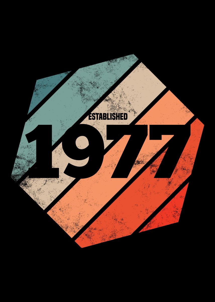 'Established 1977' Poster by royalsigns | Displate