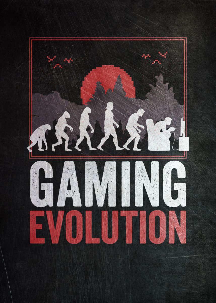 'Gaming Evolution' Poster by PosterWorld | Displate