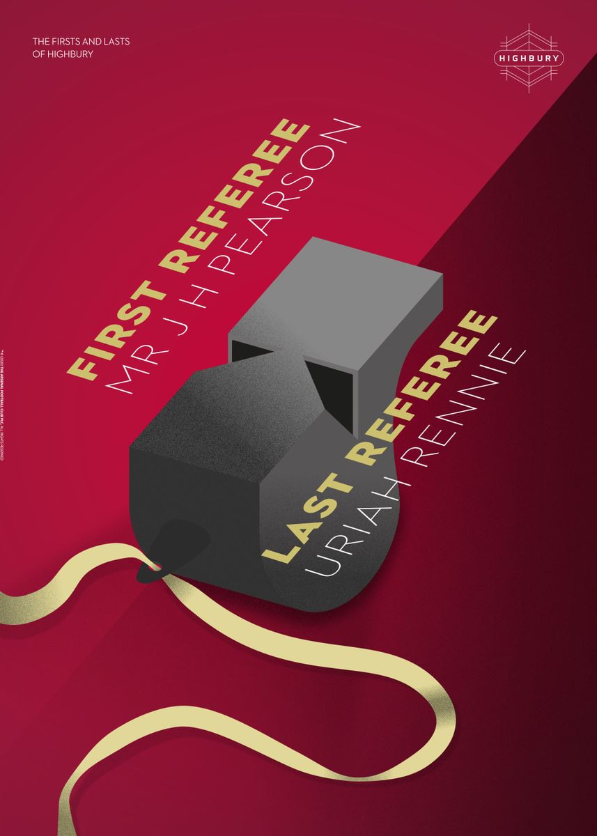 'Highbury Referee' Poster, picture, metal print, paint by Arsenal ...