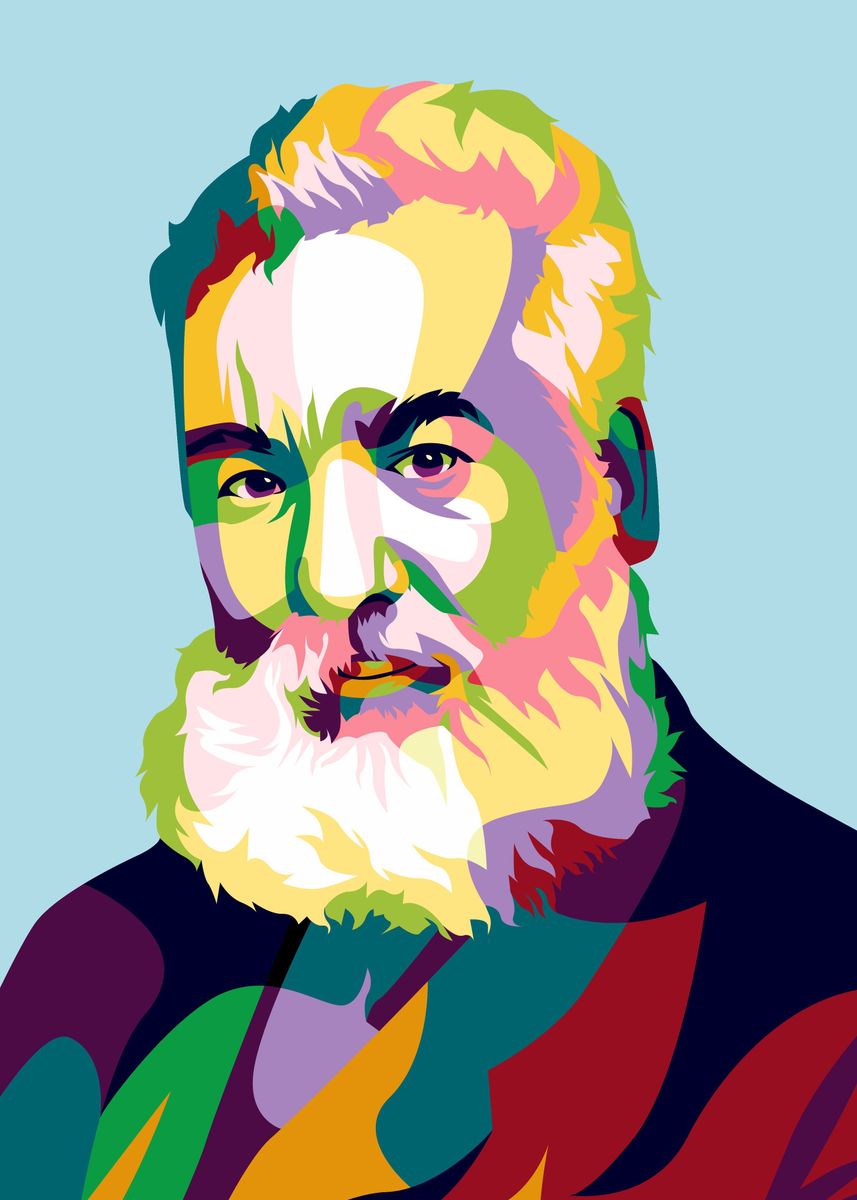'Alexandre Graham Bell' Poster by Indra Gunawan | Displate