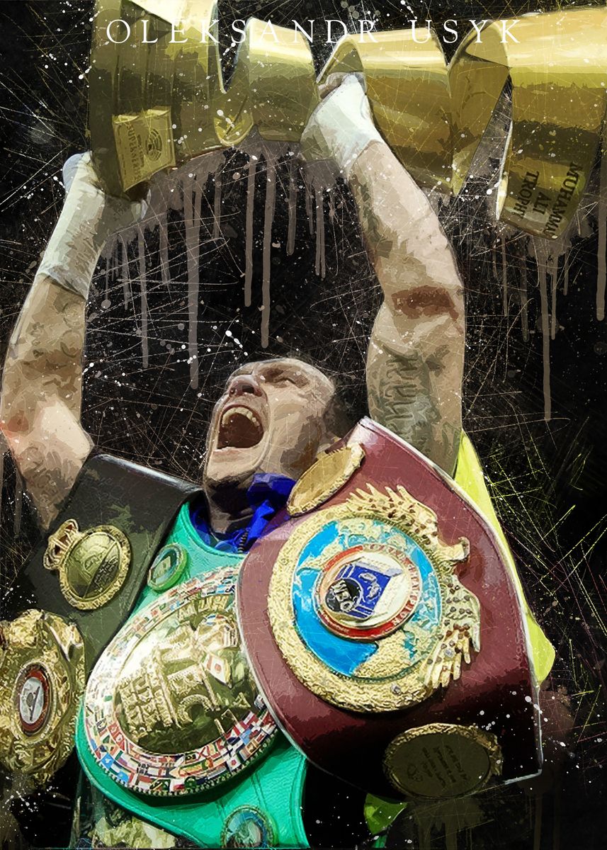 'Oleksandr Usyk' Poster, picture, metal print, paint by ONONMADE STUDIO ...