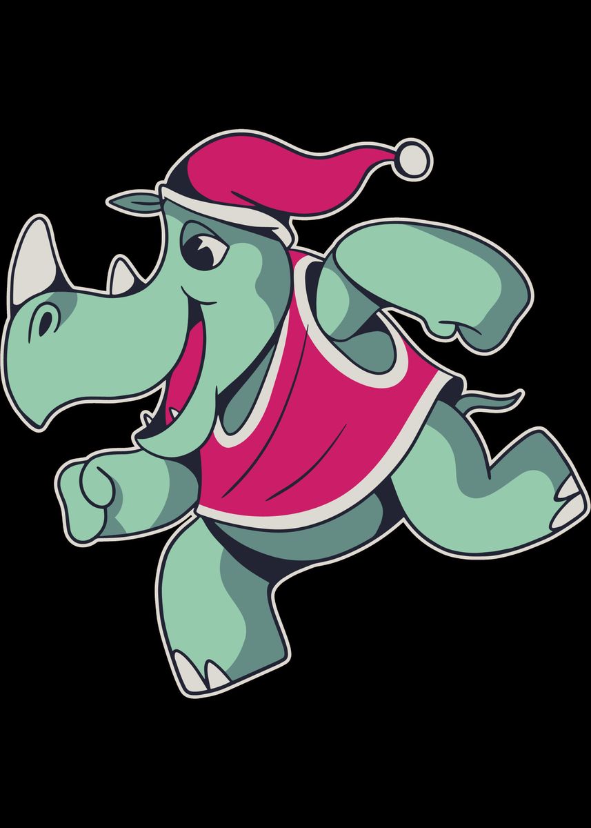 'rhino christmas ' Poster by Pirmin | Displate