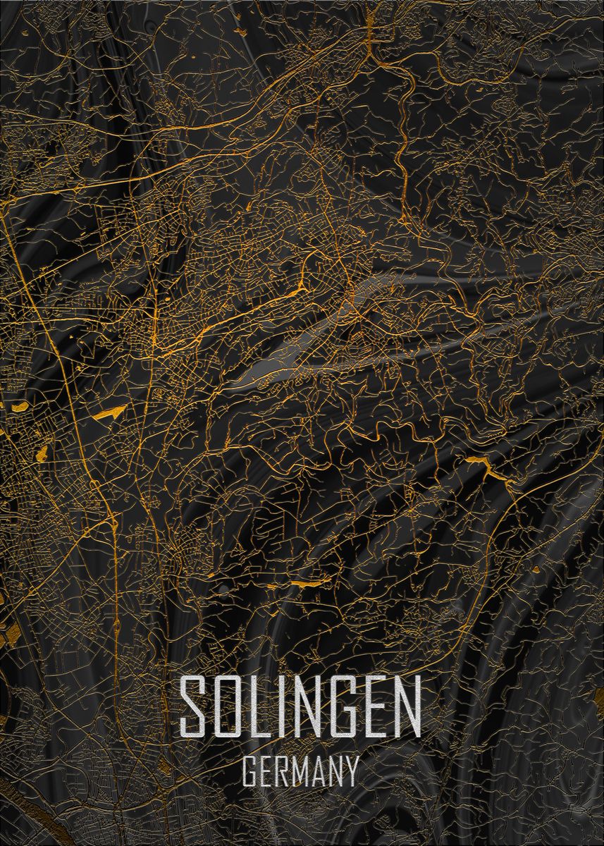 'Solingen Germany' Poster, picture, metal print, paint by Coconut ...