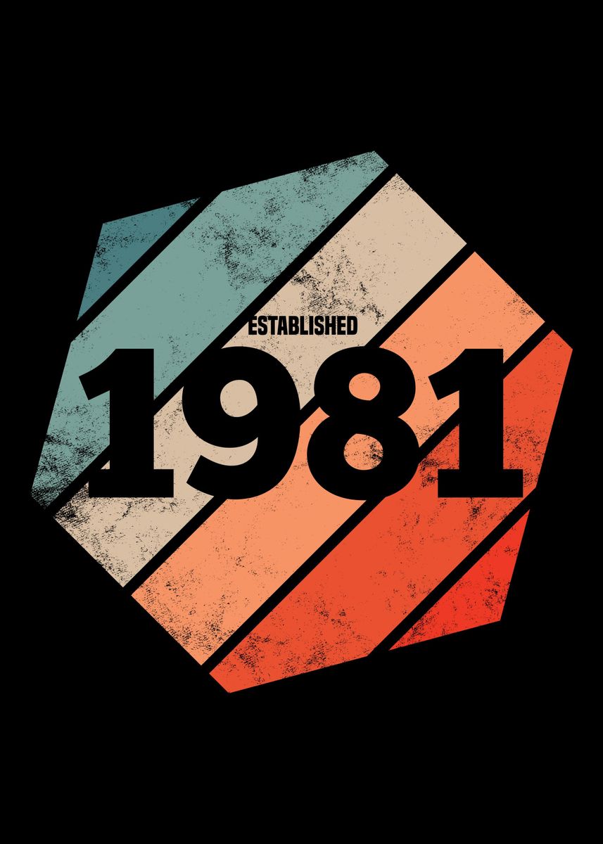 'Established 1981' Poster by royalsigns | Displate