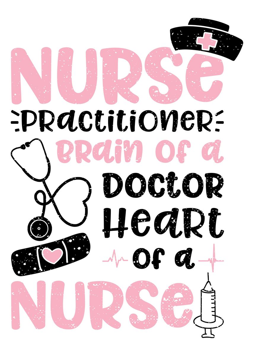 'Nurse Practitioner Brain O' Poster, picture, metal print, paint by ...