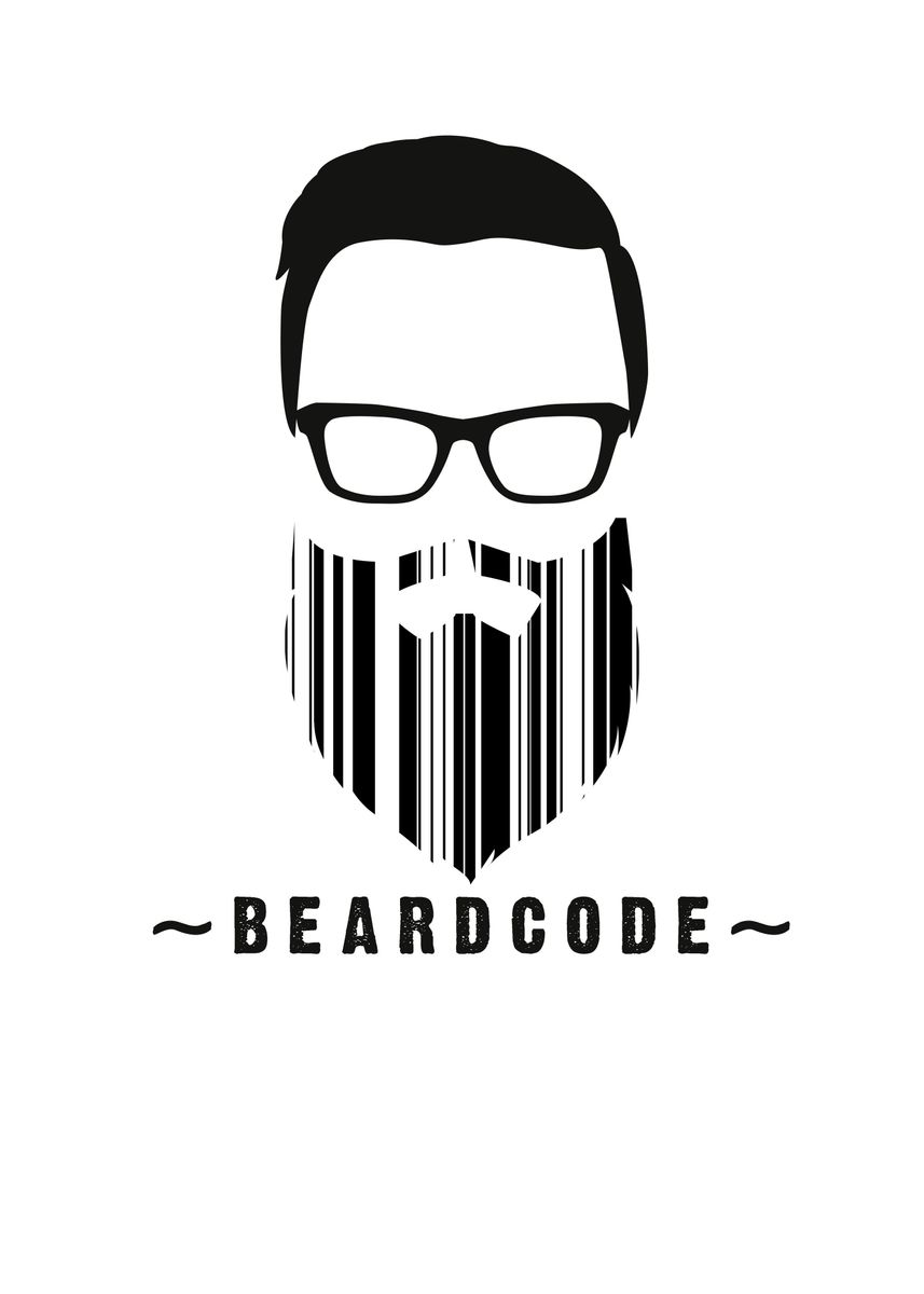 'BEARDCODE Beard Mustache S' Poster by XASTY | Displate