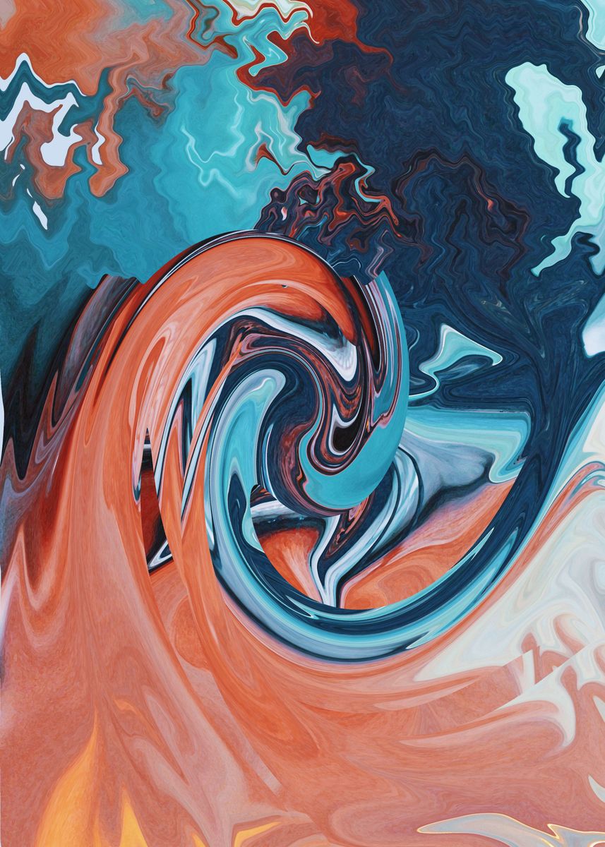 'Abstract Waves' Poster by Albarizi Art | Displate