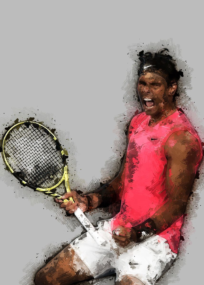 'Rafael Nadal' Poster, picture, metal print, paint by VEC Group | Displate