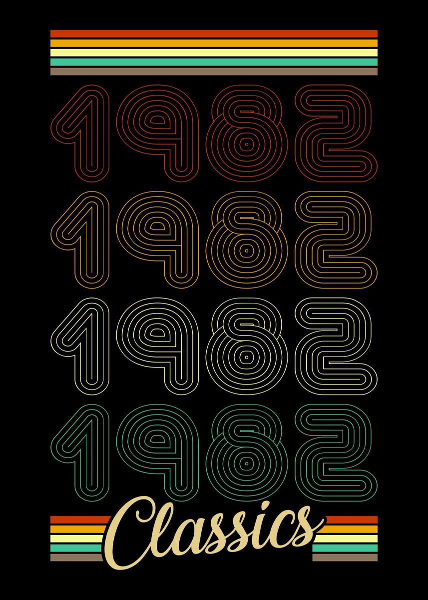 'Vintage Classics 1982' Poster, picture, metal print, paint by ...