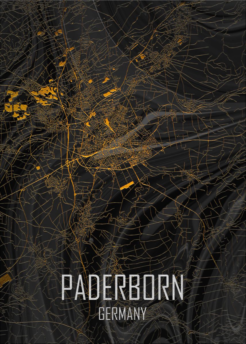 'Paderborn Germany' Poster, picture, metal print, paint by Coconut ...