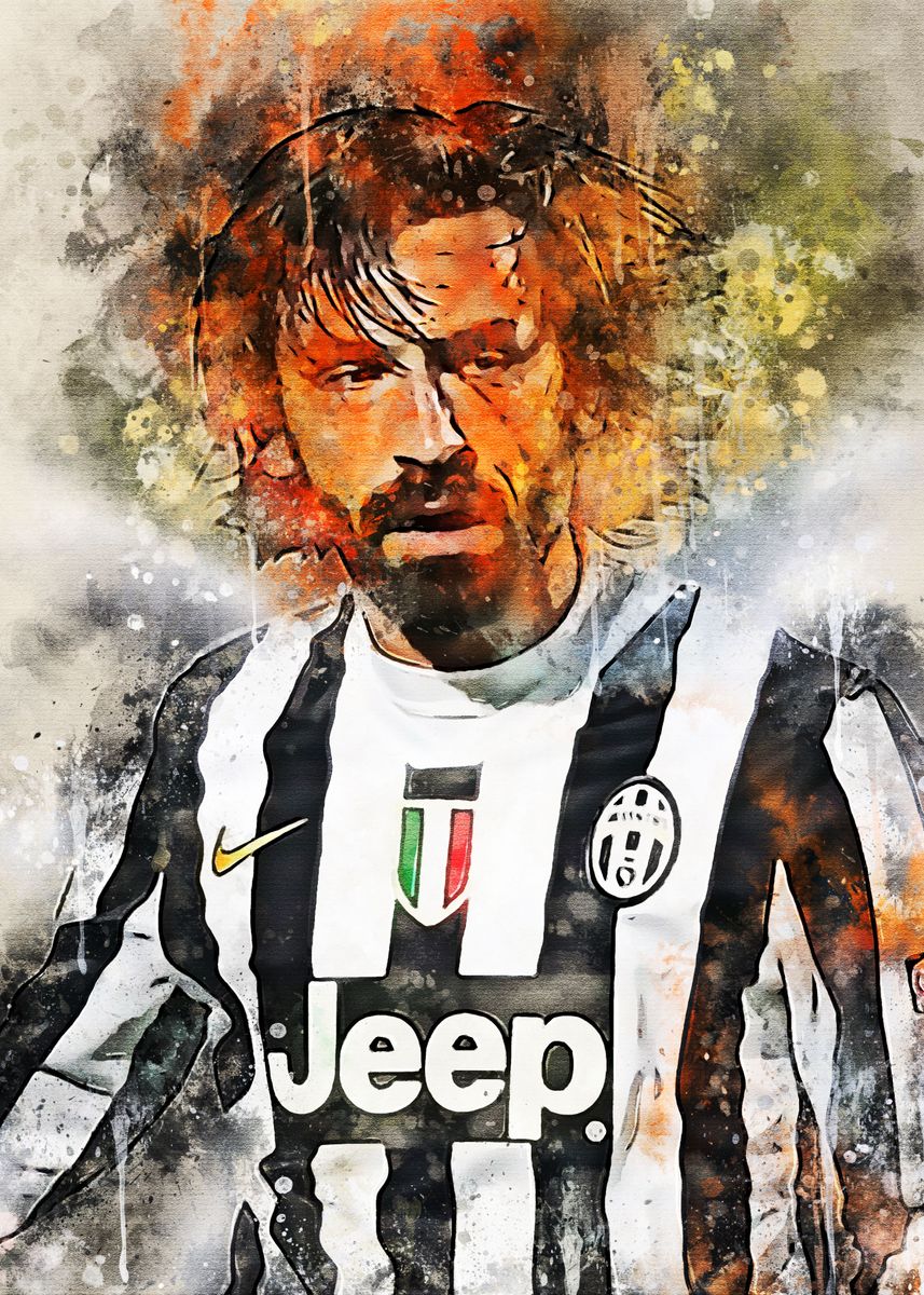 'Andrea Pirlo' Poster, picture, metal print, paint by Franklin Ruben ...