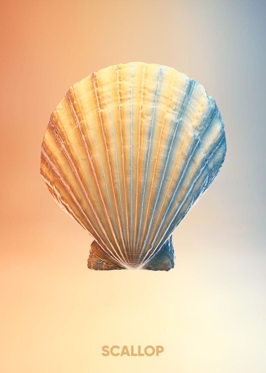 'sea ocean Scallop' Poster, picture, metal print, paint by SplashDesign ...