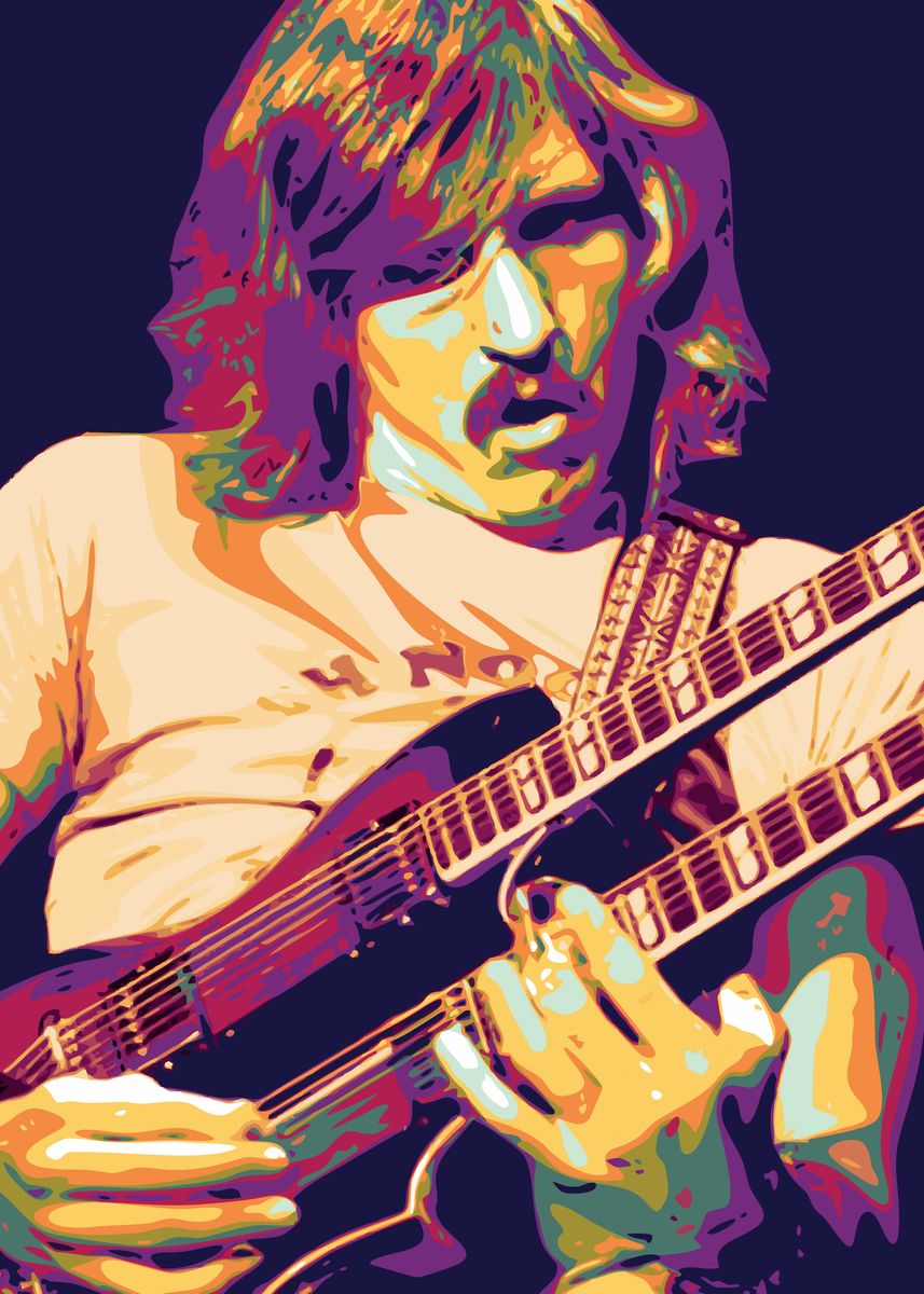 'Joe Walsh The Eagles' Poster, picture, metal print, paint by Ahmad ...