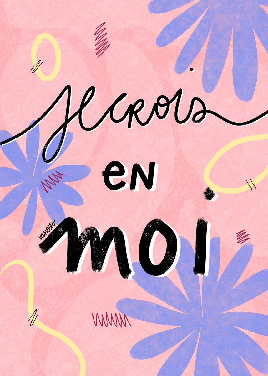 'Je Crois en Moi' Poster, picture, metal print, paint by Vanello | Displate