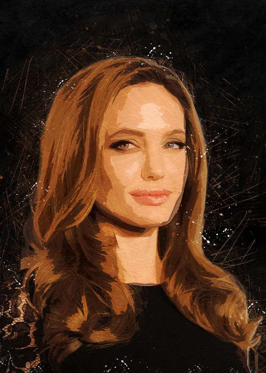 'Angelina Jolie' Poster, picture, metal print, paint by Bass kane ...