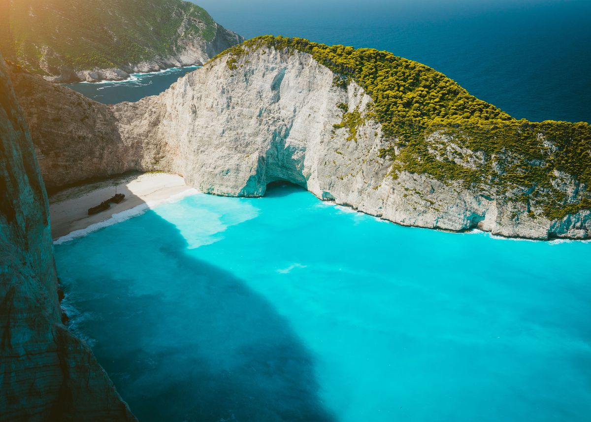 'Navagio Beach With Shipwre' Poster by Noah | Displate