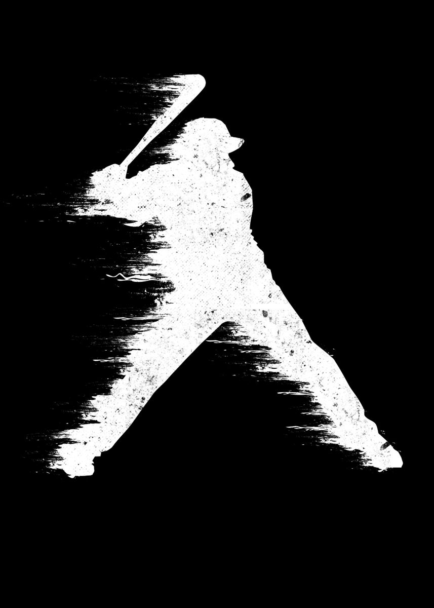 'Baseball Batter' Poster, picture, metal print, paint by Foxxy Merch ...