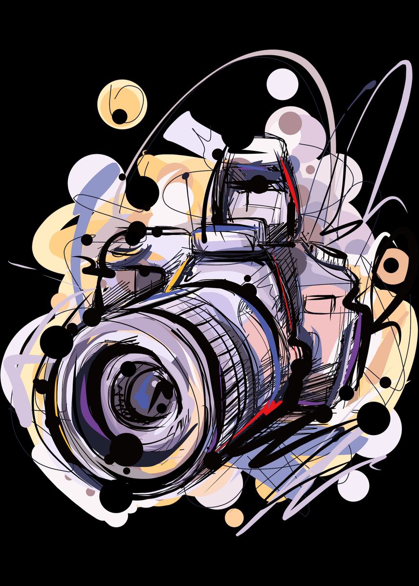 'Camera POSTER' Poster, picture, metal print, paint by Miyako Creative ...