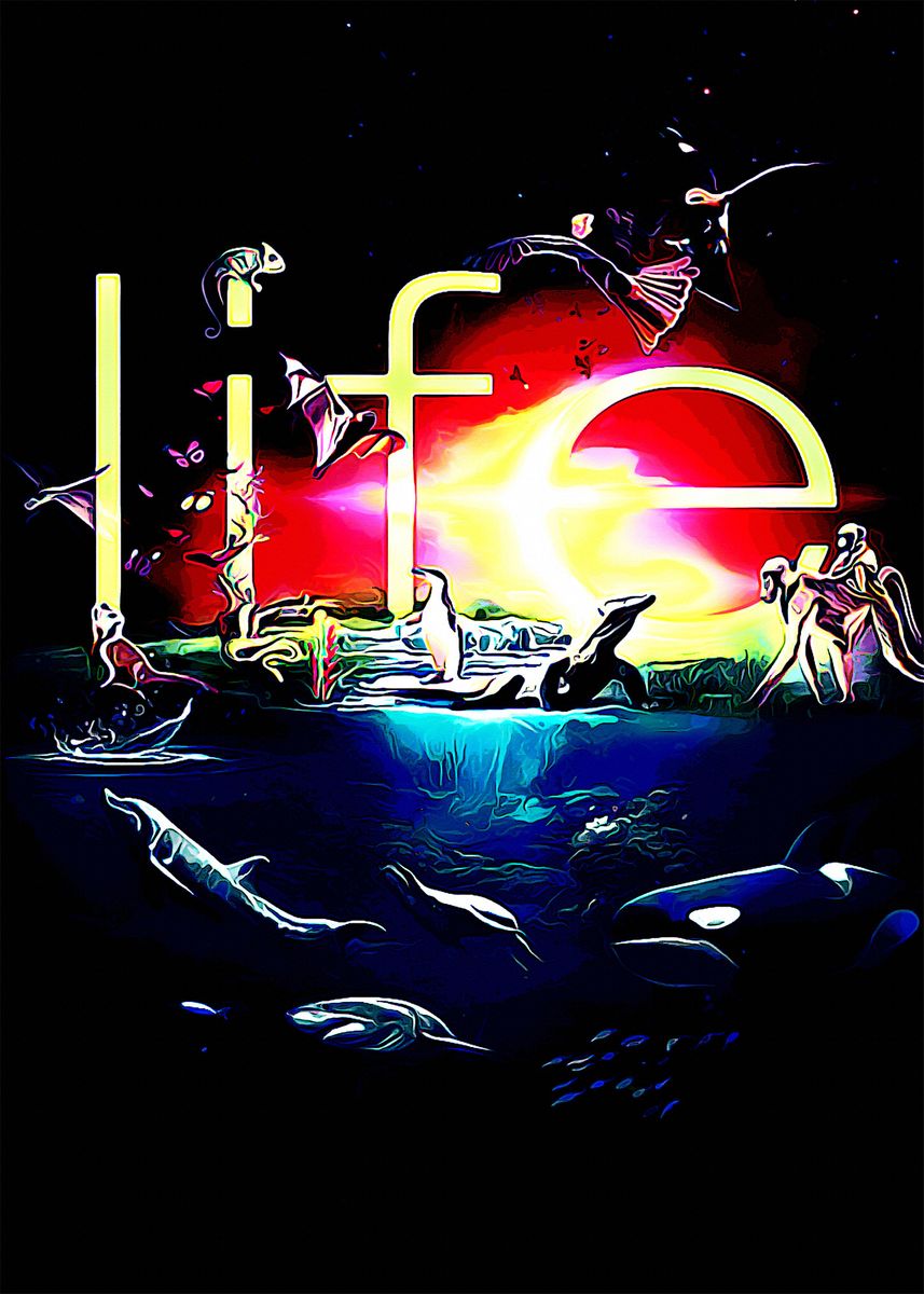 'Life' Poster, picture, metal print, paint by Katerina Lim | Displate