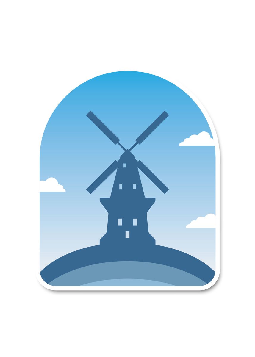 'De Gooyer Windmill' Poster, picture, metal print, paint by Baun ...