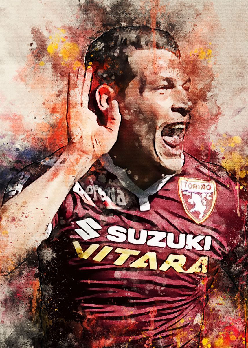 'Andrea Belotti' Poster, picture, metal print, paint by Hipolito ...