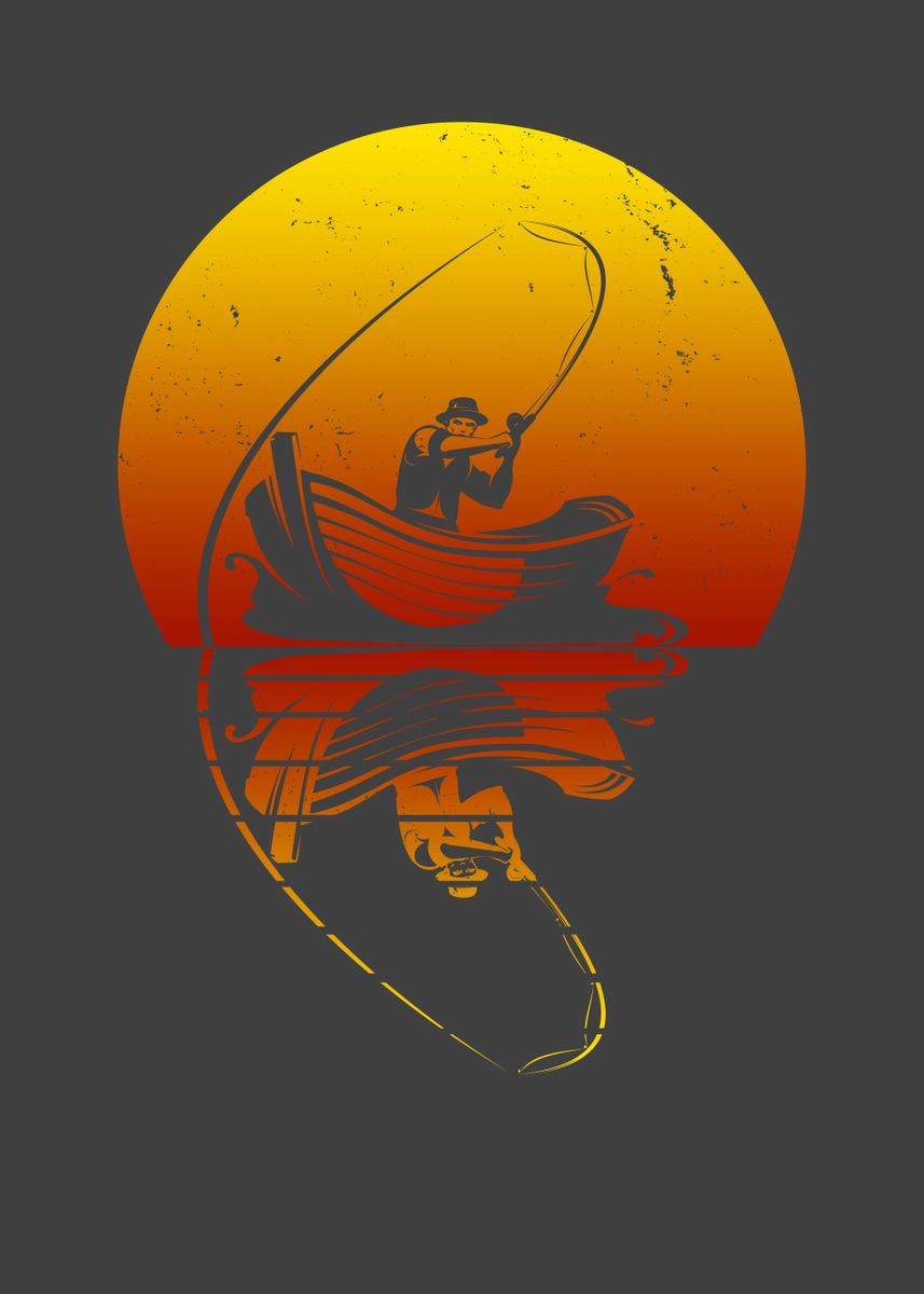 'Angler Fishing Fish' Poster, picture, metal print, paint by Alexander ...