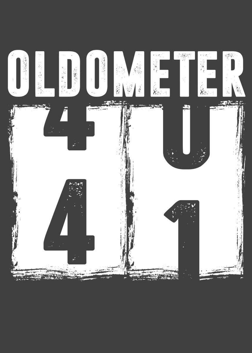 'Oldometer 40 41' Poster, picture, metal print, paint by schmugo | Displate