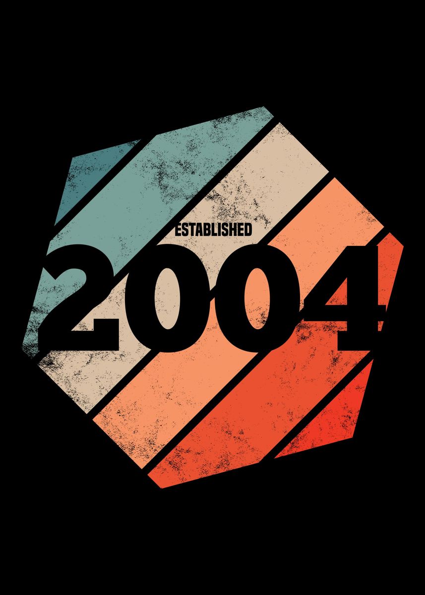 'Established 2004' Poster, picture, metal print, paint by royalsigns ...