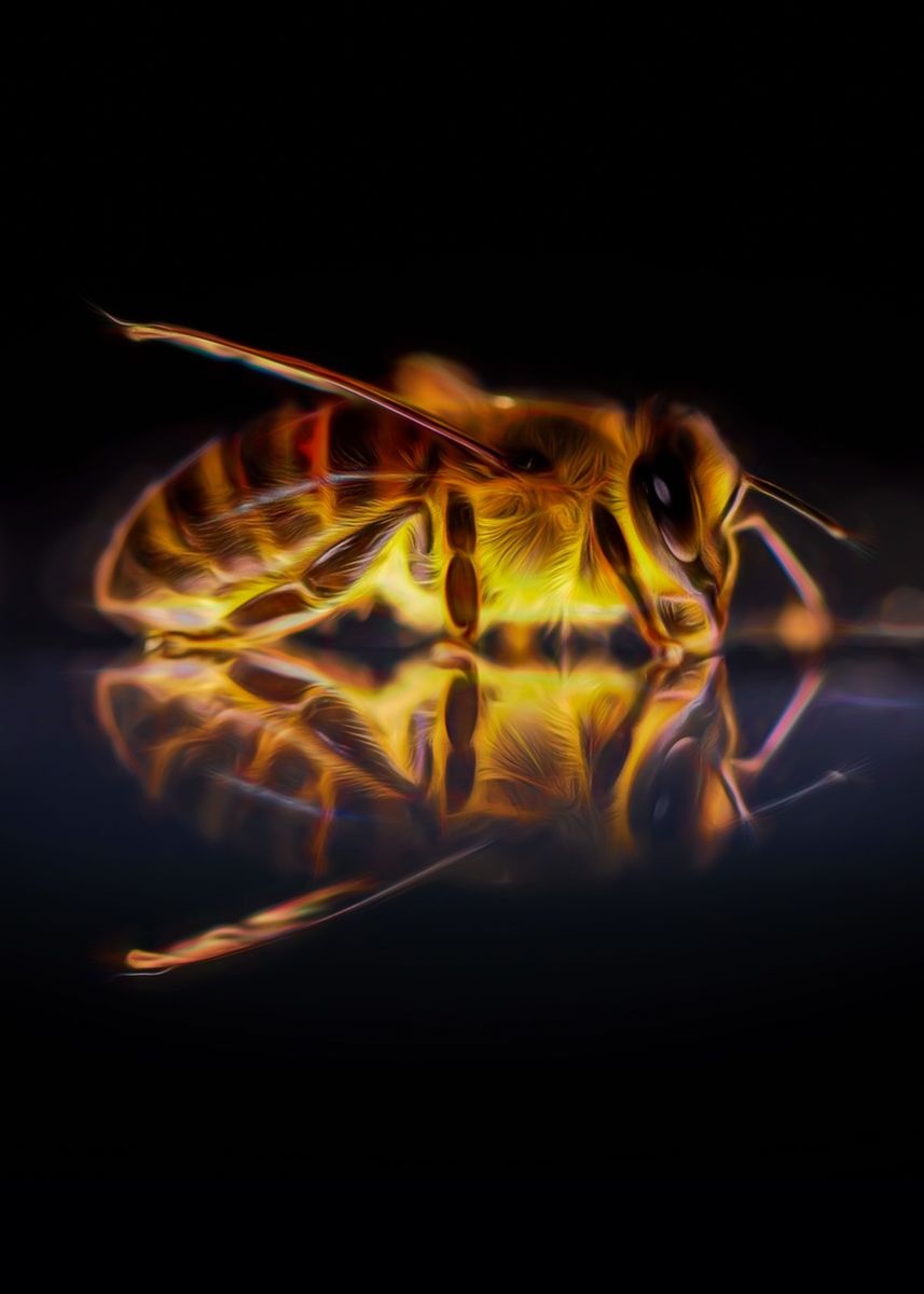 'Worker Bee' Poster, picture, metal print, paint by Armstrong | Displate