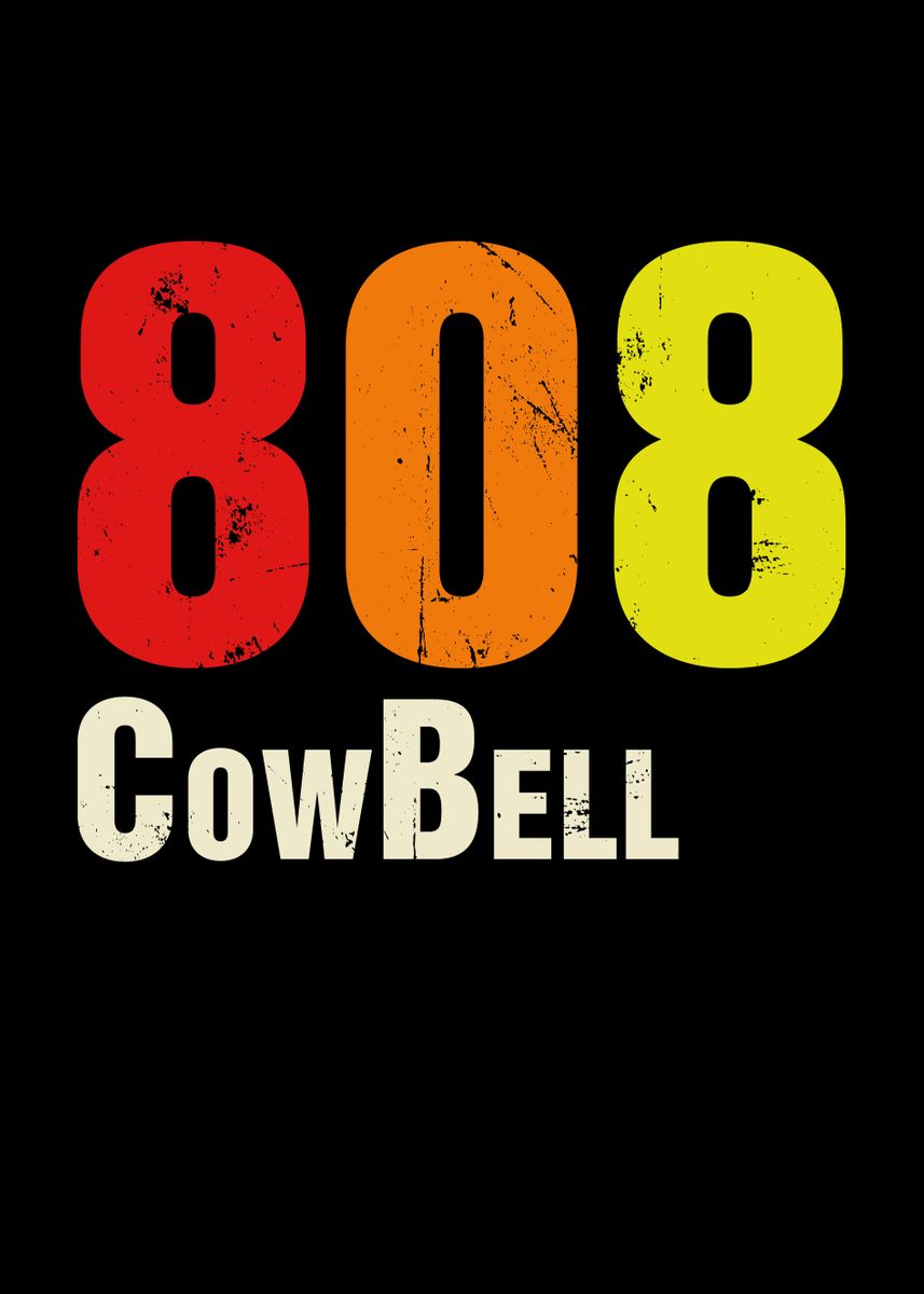 '808 CowBell Drum Machine' Poster, picture, metal print, paint by ...