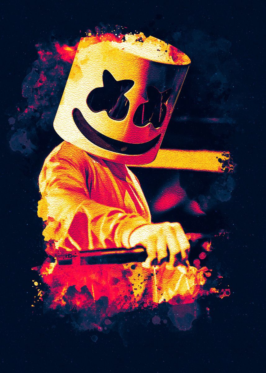 'MARSHMELLO' Poster, picture, metal print, paint by Most Popular Cult ...