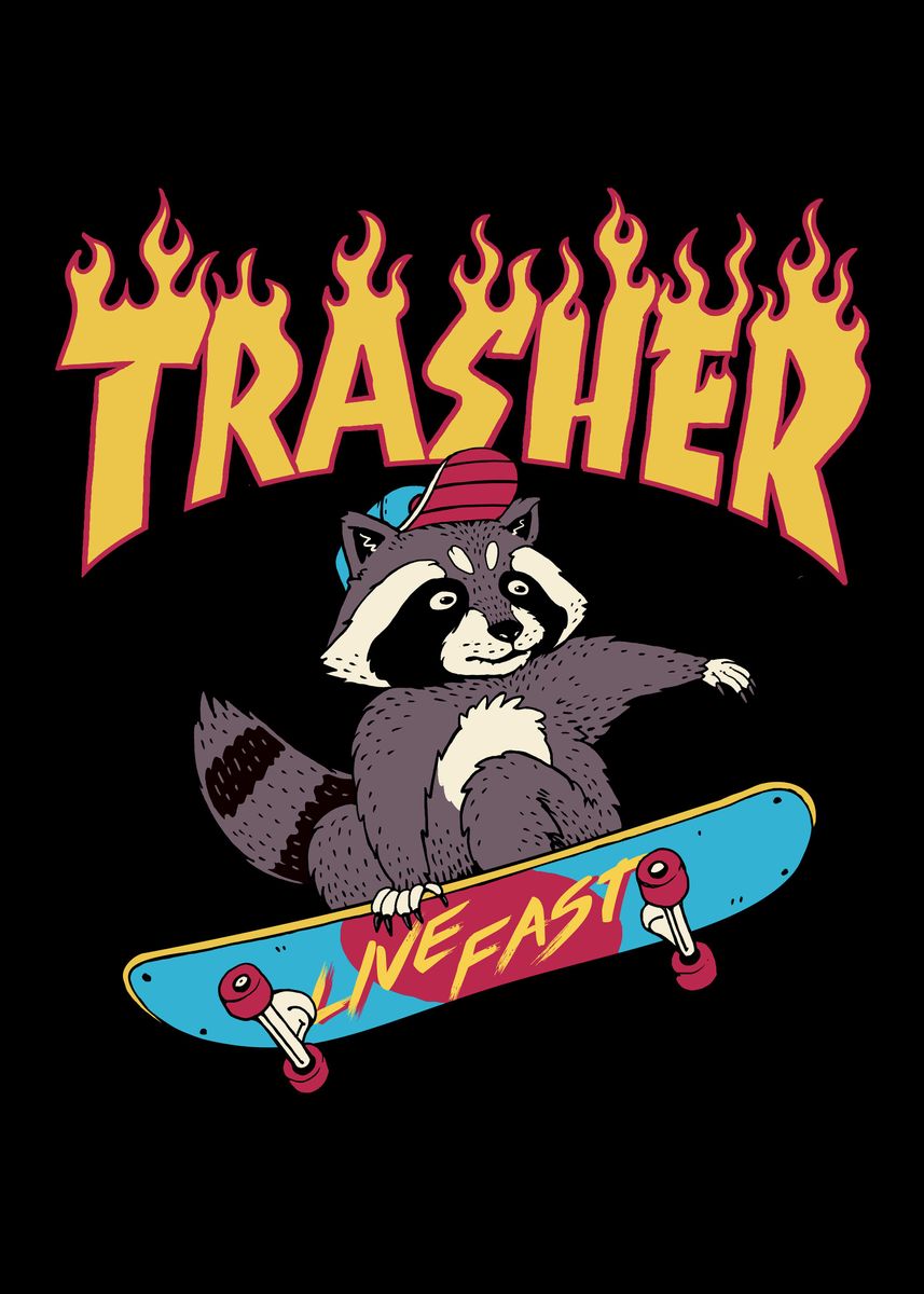 'Trasher' Poster, picture, metal print, paint by vp trinidad | Displate