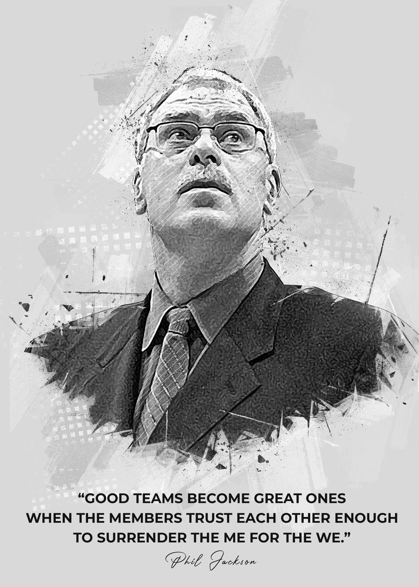 'Phil Jackson' Poster, picture, metal print, paint by Creative Shop ...